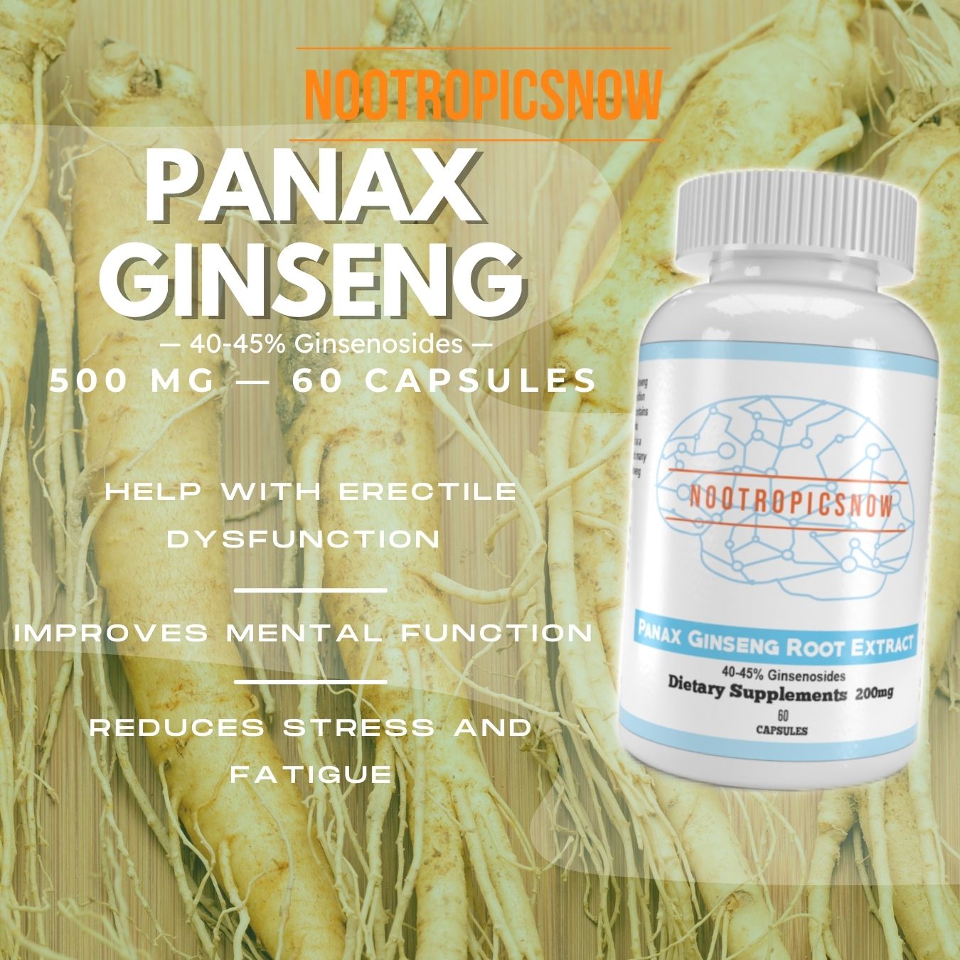 Buy Panax Ginseng in the Philippines - Nootropicsnowph